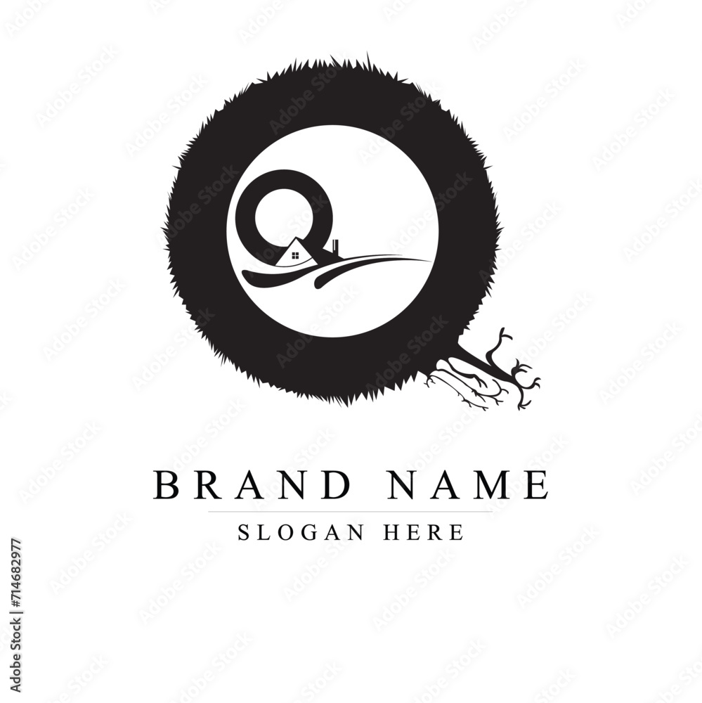 Letter QO building Logo Design , Letter OQ building Logo Letter QO Real ...