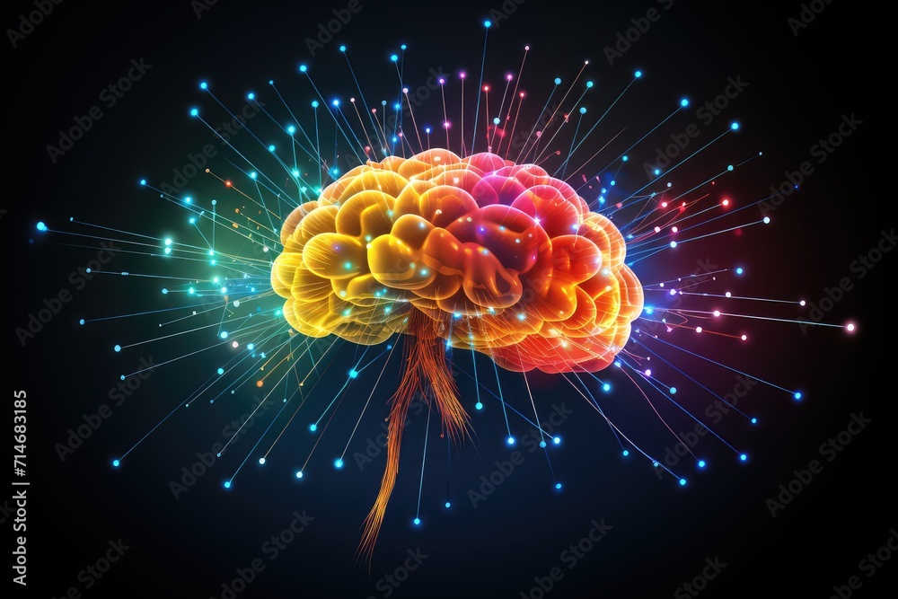 Colored Brain tumor oncology treatment tumor resection, radiation ...