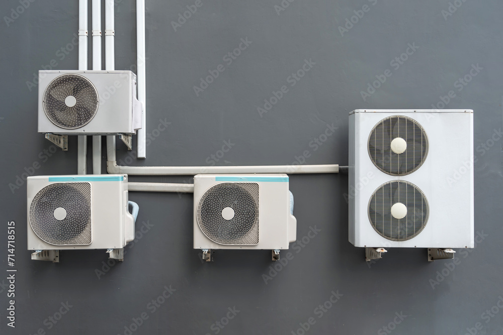 Air compressor, external split wall type of outdoor home air ...