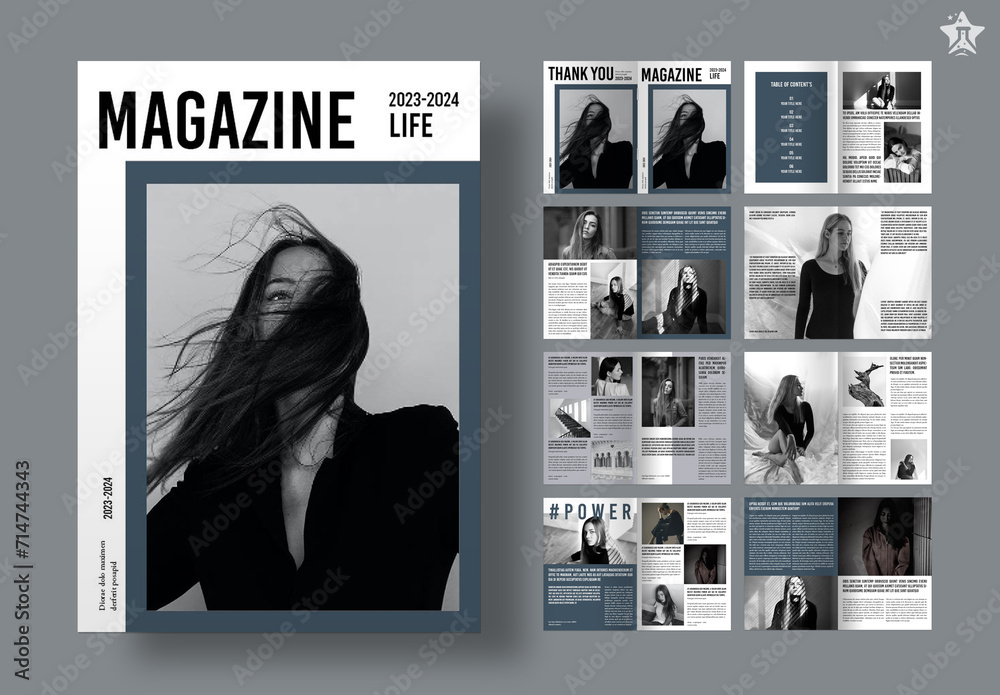 Simple Magazine Stock Template | Adobe Stock