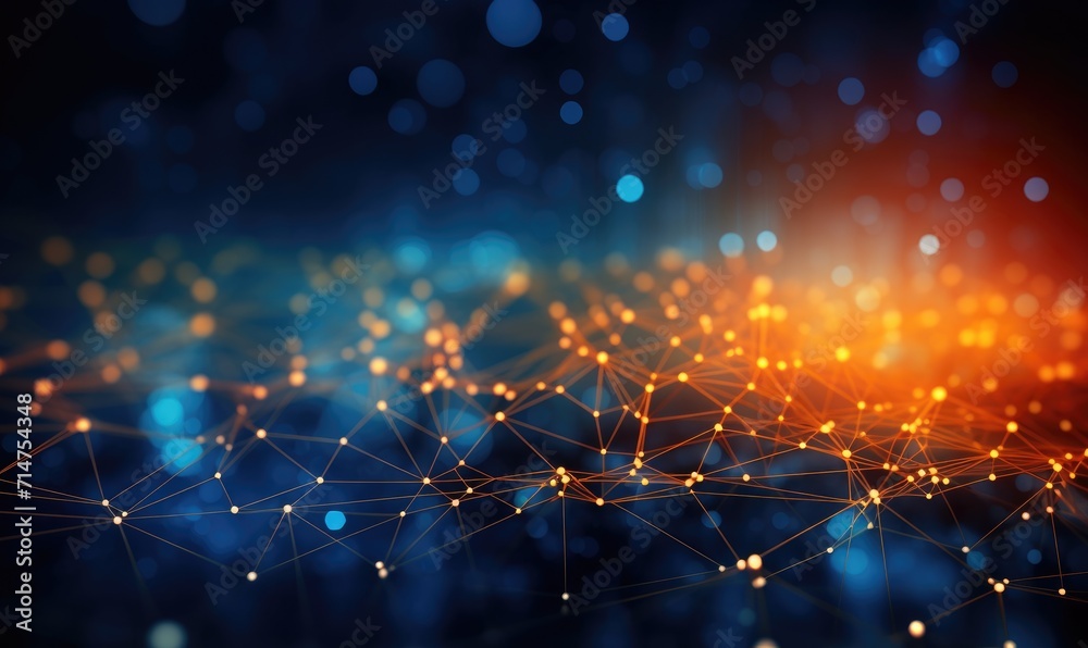 Vibrant and inspiring digital entrepreneurship background that combines ...