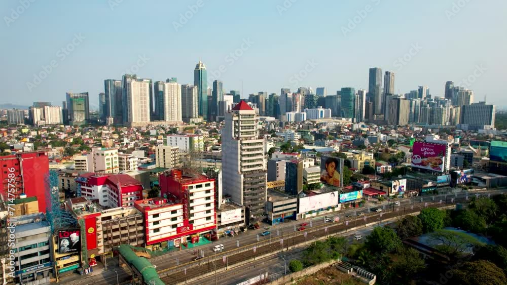 Metro Manila, Philippines - April 2023: Aerial of EDSA and Guadalupe ...
