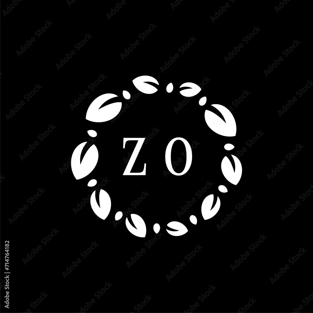 ZO Initials Letter Nature Logo Vector Art Icons and Graphics Stock ...