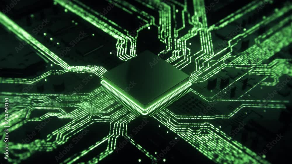 Advanced Mobile Microprocessor Chip Connecting With A Motherboard And Activates Entire System