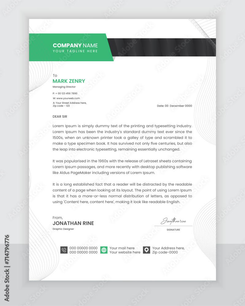 Modern corporate letterhead design, and Professional business cover ...
