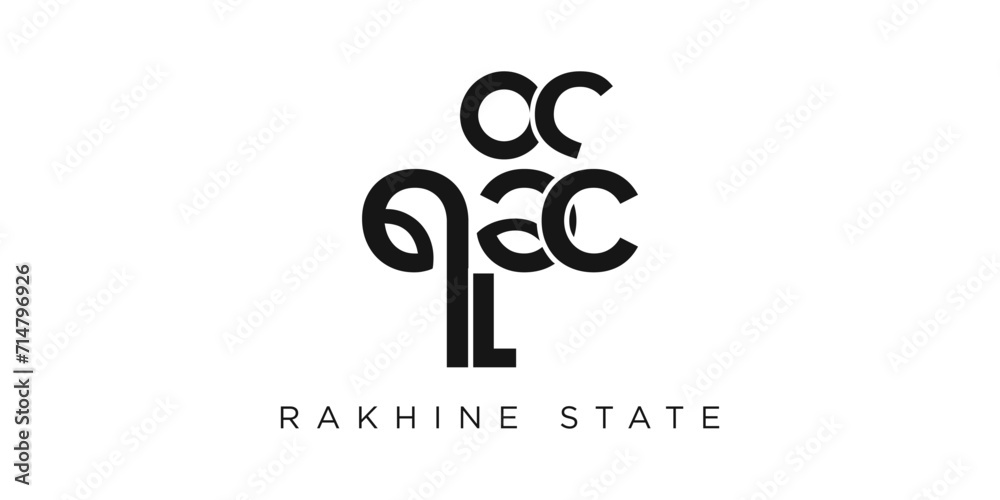 Rakhine State in the Myanmar emblem. The design features a geometric ...