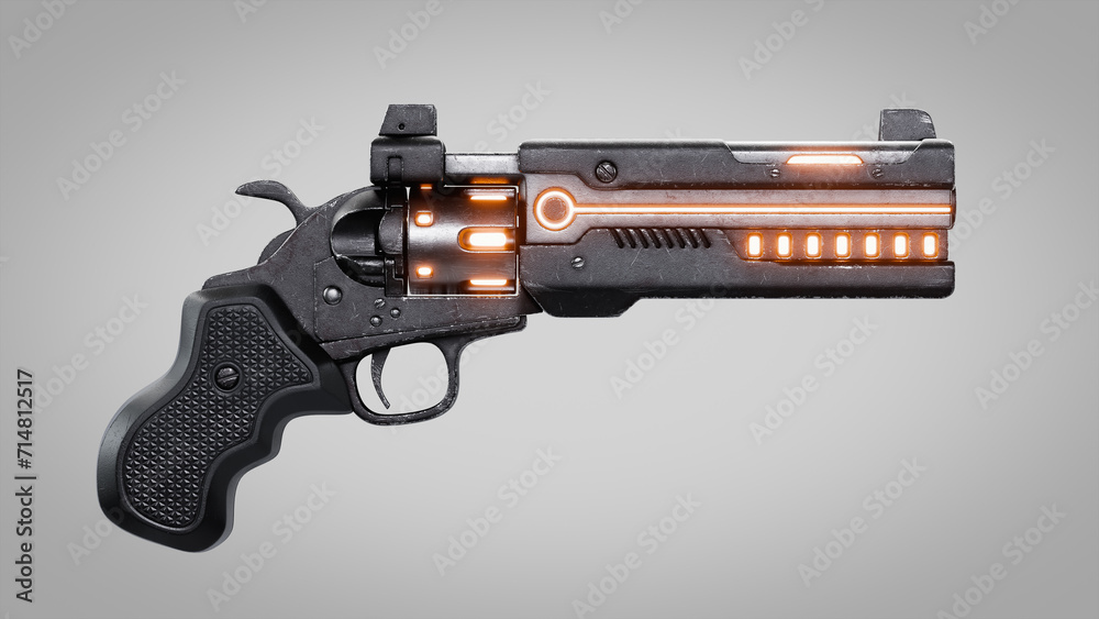 Science fiction futuristic modern military assault laser gun. Concept ...