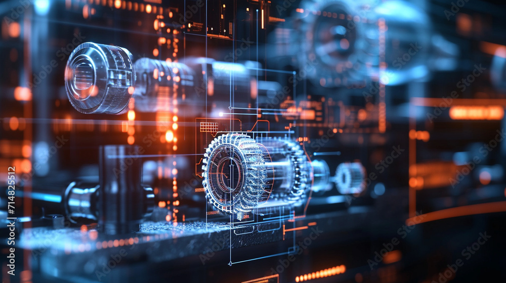 A holographic 3D model of a complex mechanical system for engineering ...
