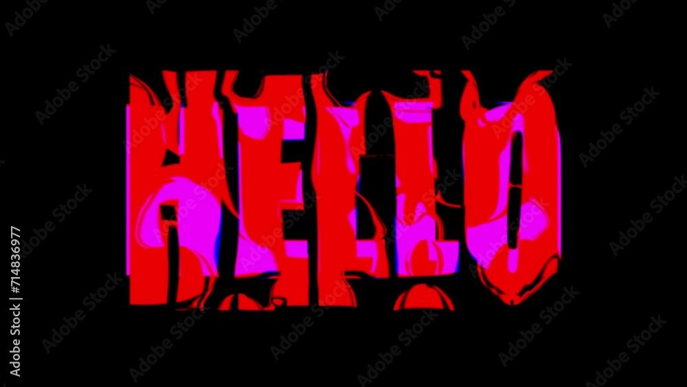 HELLO text title animation motion graphics video transparent background ...