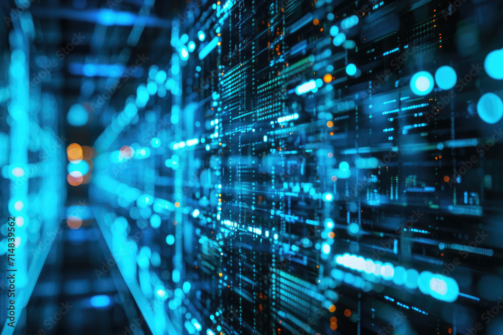 Visual representation of a digital firewall shielding networks from ...