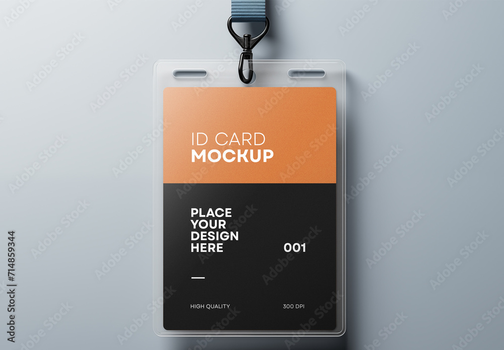ID Card Mockup Generated with AI Stock Template | Adobe Stock
