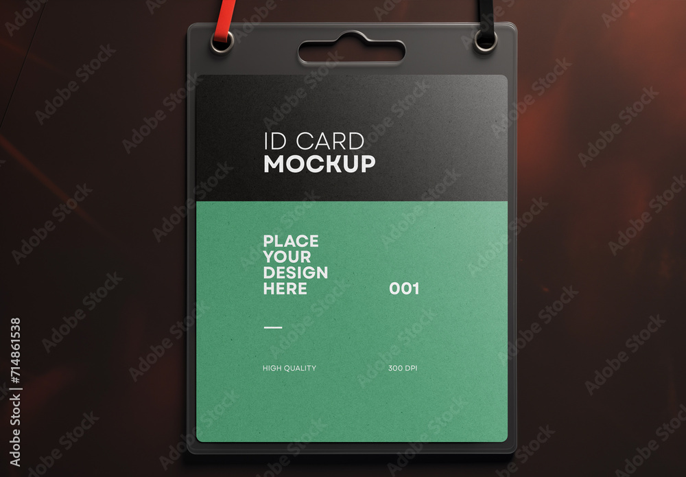 ID Card Mockup Generated with AI Stock Template | Adobe Stock
