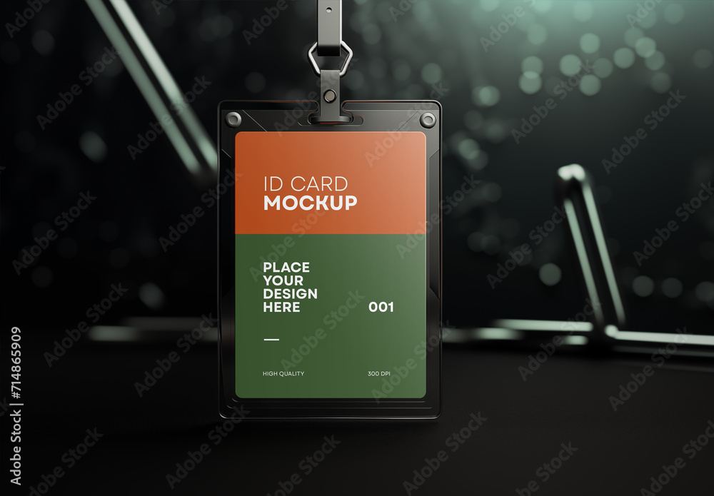 ID Card Mockup Generated with AI Stock Template | Adobe Stock