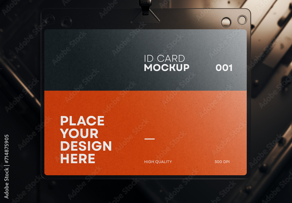 ID Card Mockup Generated with AI Stock Template | Adobe Stock