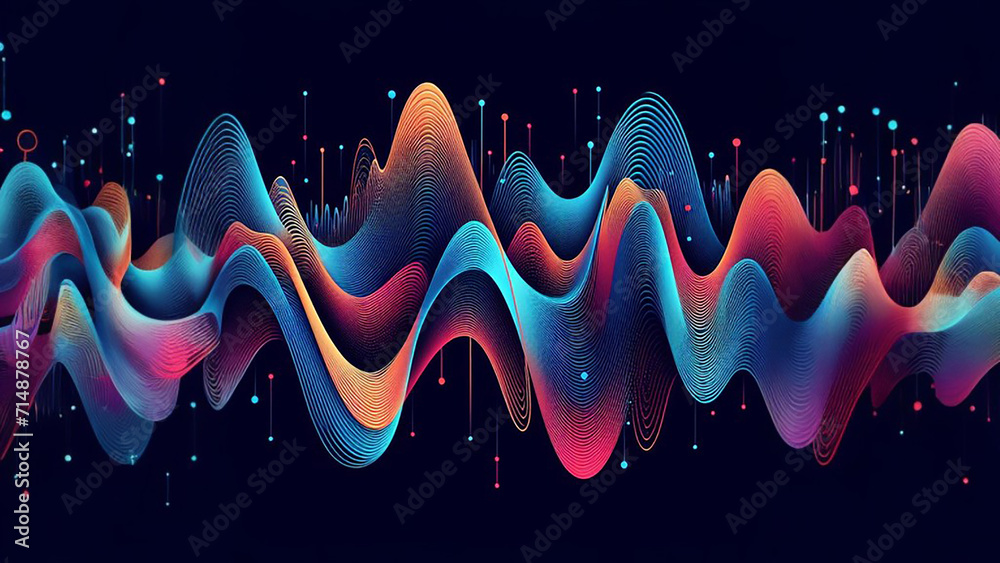 a dynamic wavy background that mimics the visual representation of ...