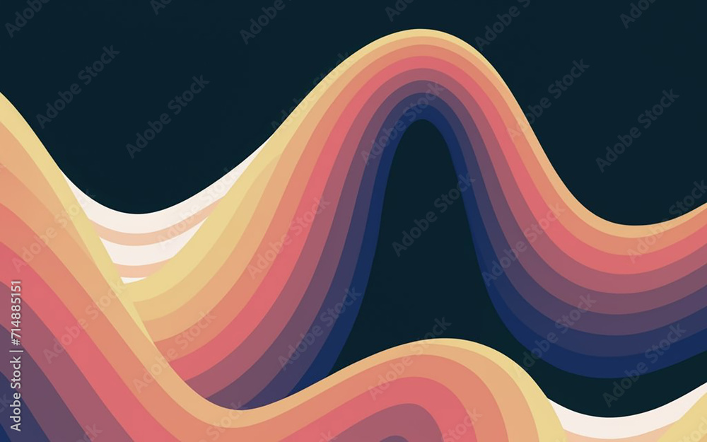 Combine fluid wavy patterns with a gradient color scheme. Experiment ...
