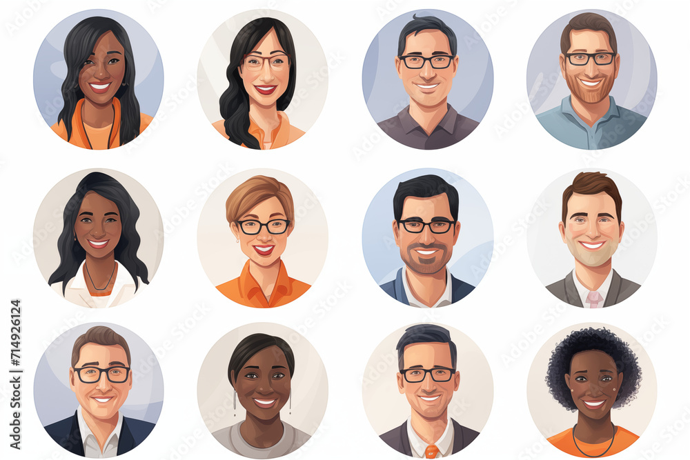 Buyer Personas People faces avatars vector collection - Set of various ...