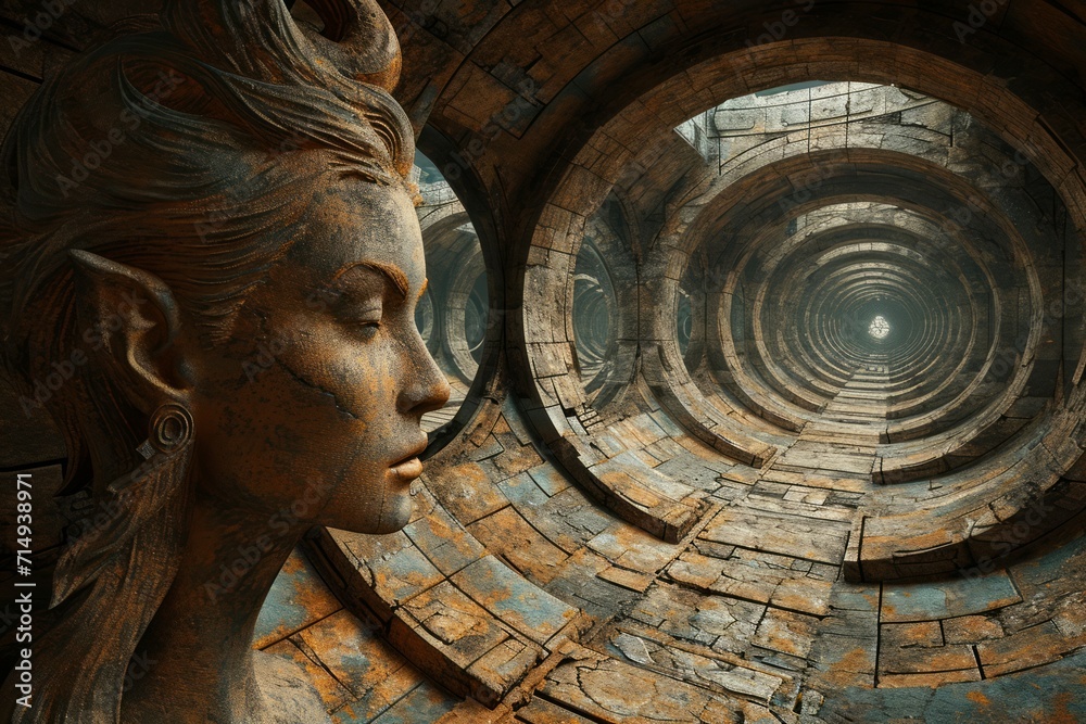 Cursed mirror labyrinths, reflecting distorted versions of reality and ...