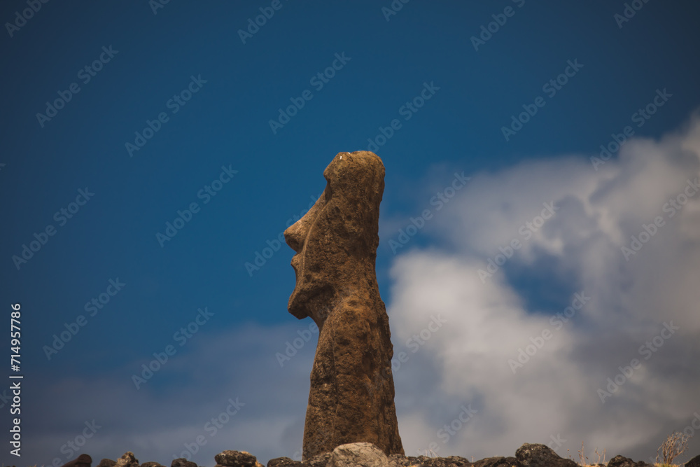 Moai statues are monolithic human figures carved by the Rapa Nui people ...