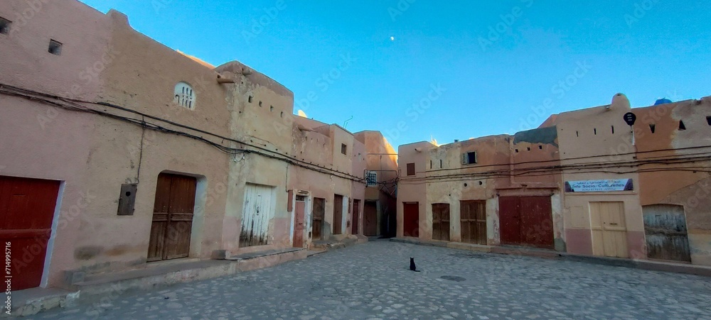 Market square of Le ksar de Beni Isguen. a must-see place where rugs ...