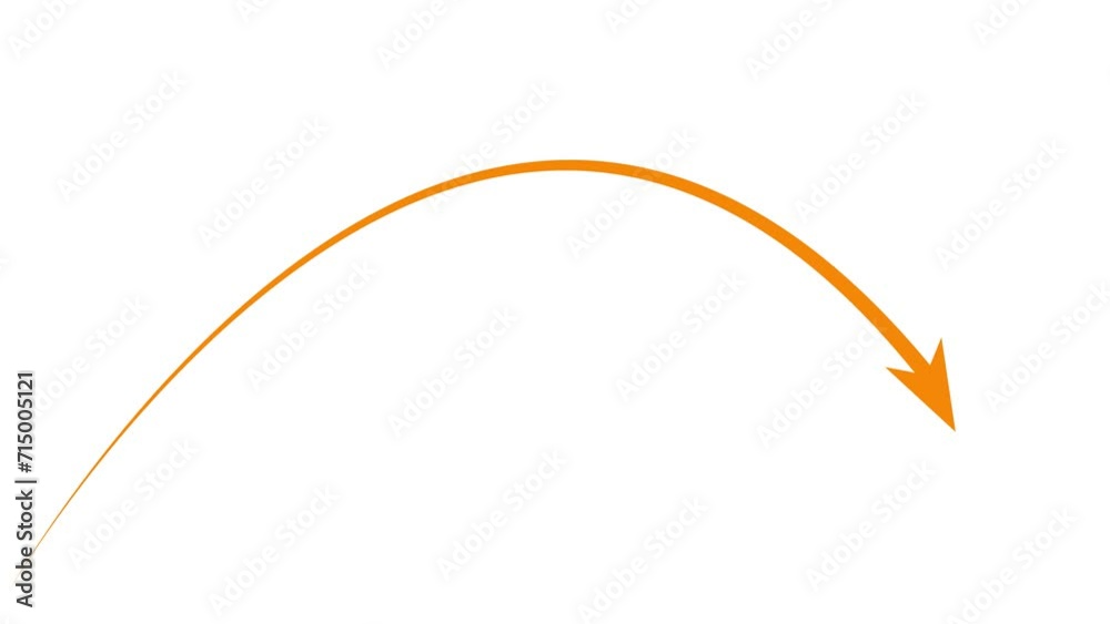 Vidéo Stock Animated linear symbol of arrow is drawn. Hand drawn black ...