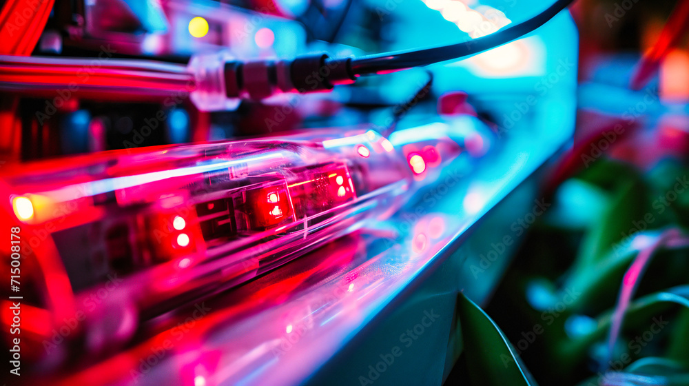 Police Lights at Night: Blue and red police lights at night ...
