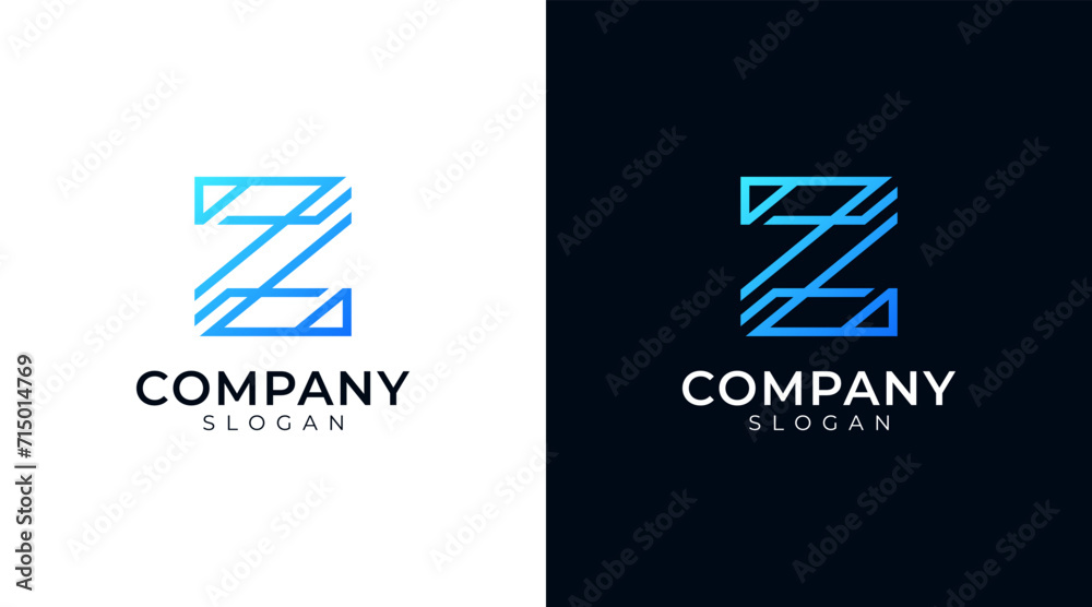 Letter Z logo alphabet vector symbol. Abstract initial letters Z ...