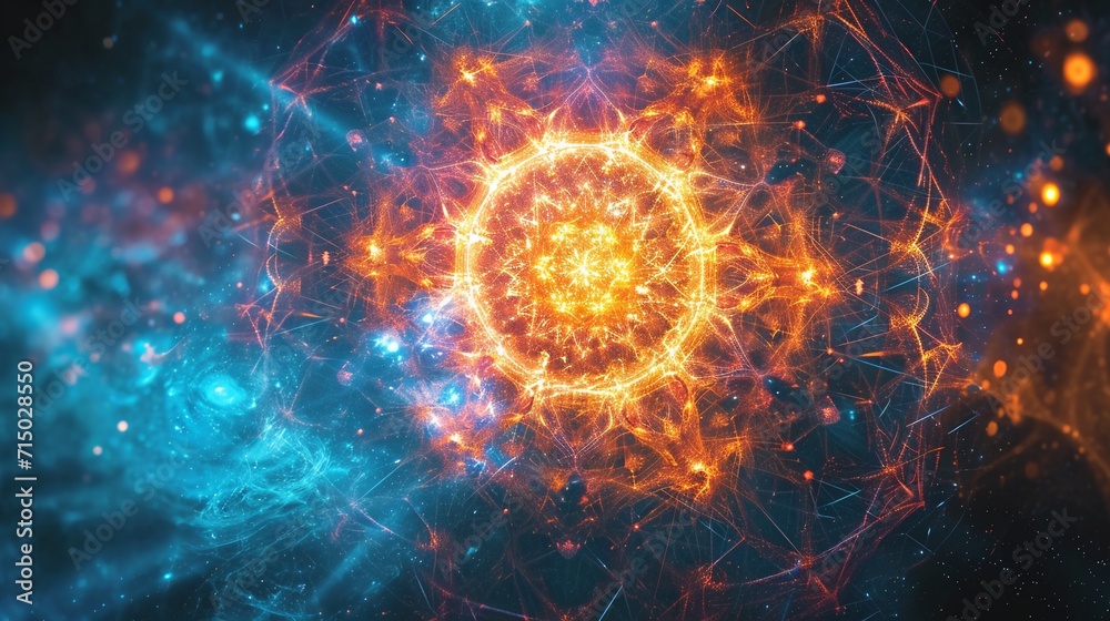 Illuminated Mystique: Sacred Geometry Symbol Sigil Radiating a Glowing ...