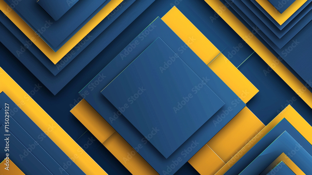 Classic blue and yellow abstract background vector presentation design ...