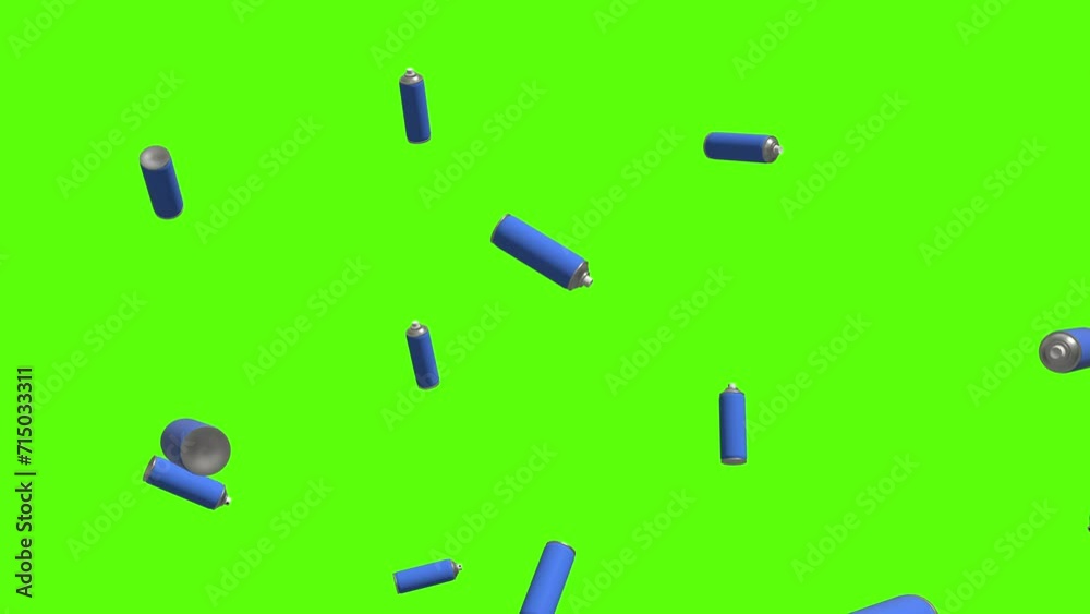 Vidéo Stock Spray paint cans background. Falling sky blue spray cans ...