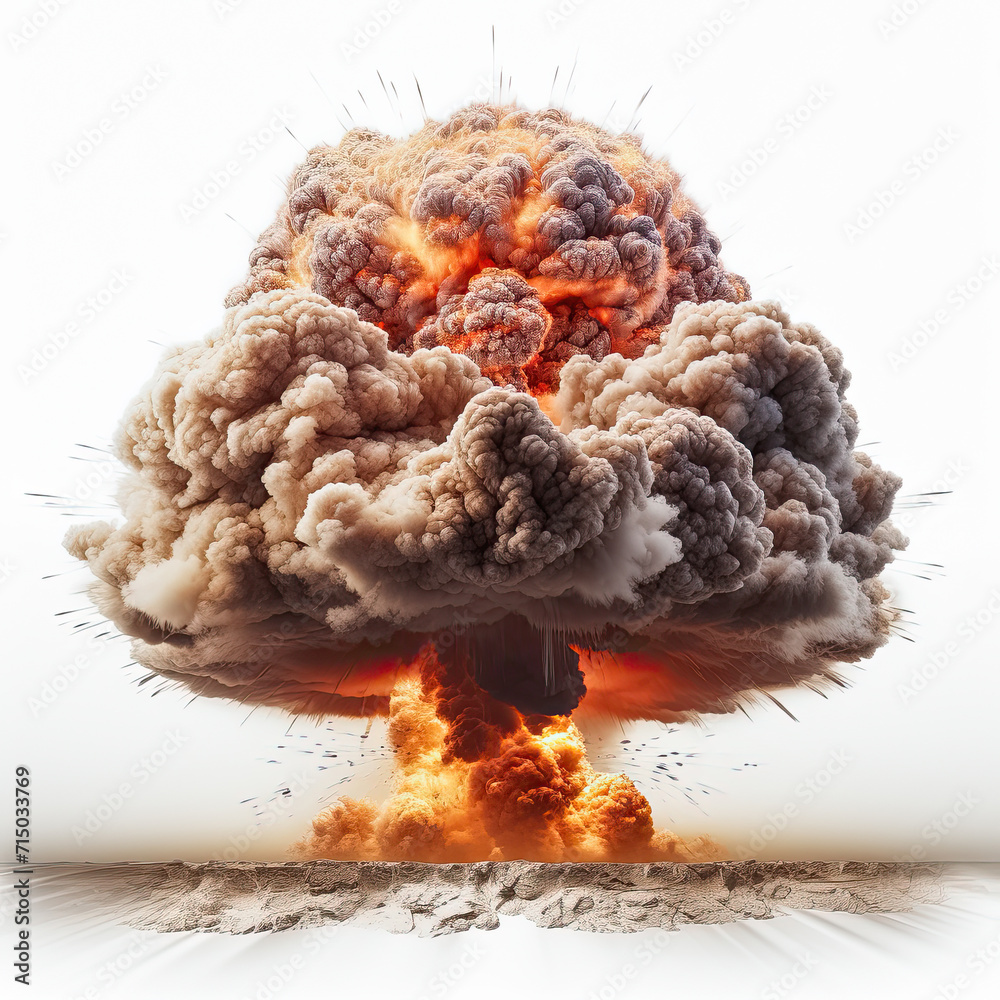 Atompilz, Pilzwolke nach einer Kernwaffenexplosion, Atombombe ...