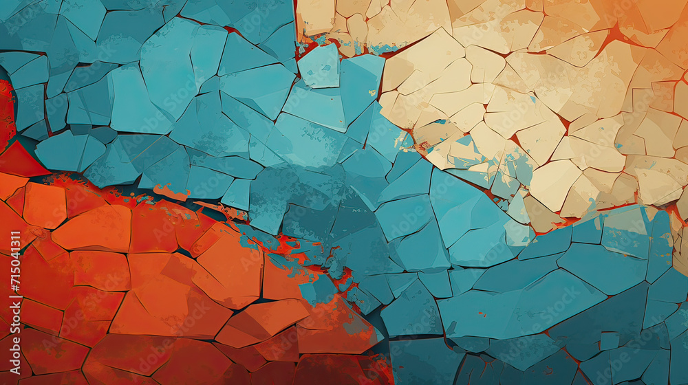 Abstract background with a Crack color scheme, blending cracked ...