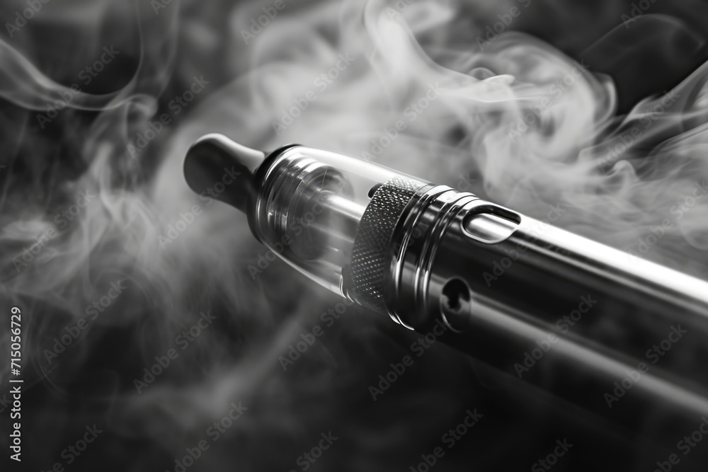 A detailed view of a lit cigarette with smoke billowing out. Perfect ...