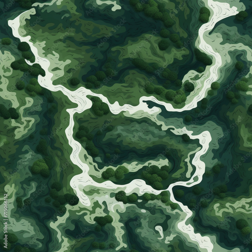 texture map of river and lakes and forests and meadows, with lakes and ...