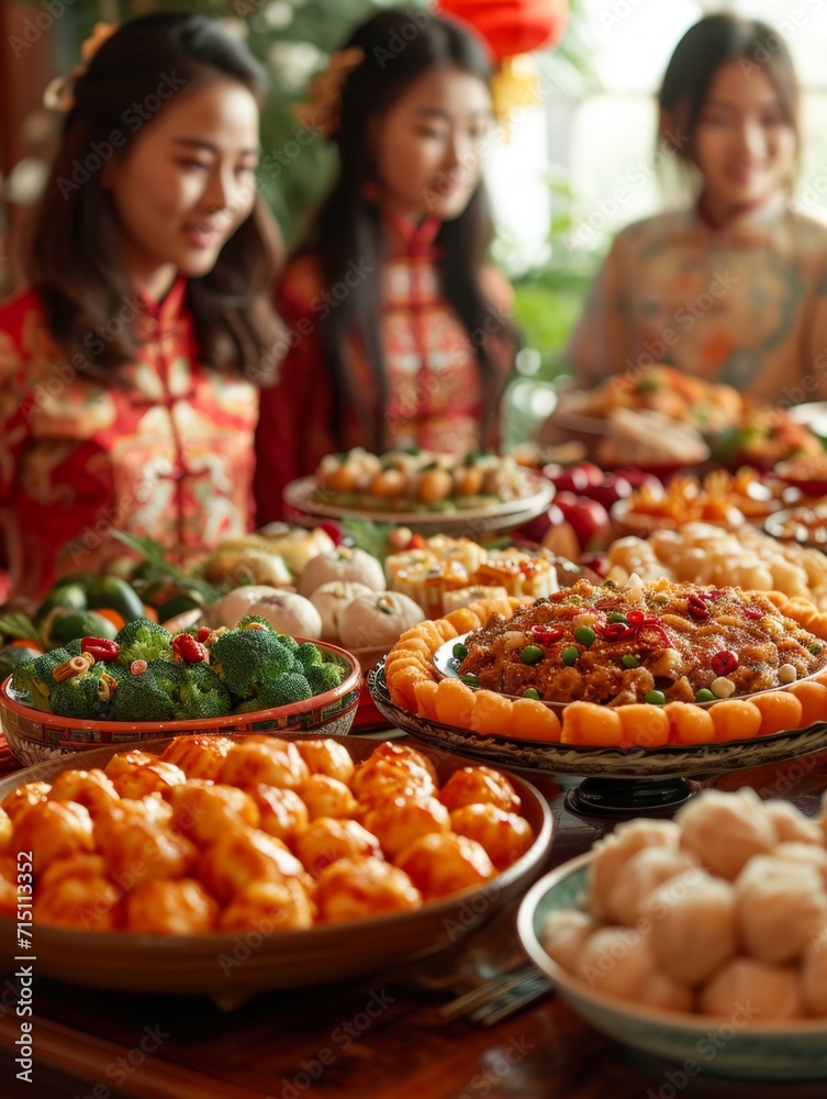 Family Reunion Dinner: Image: A warm and inviting scene of a family ...