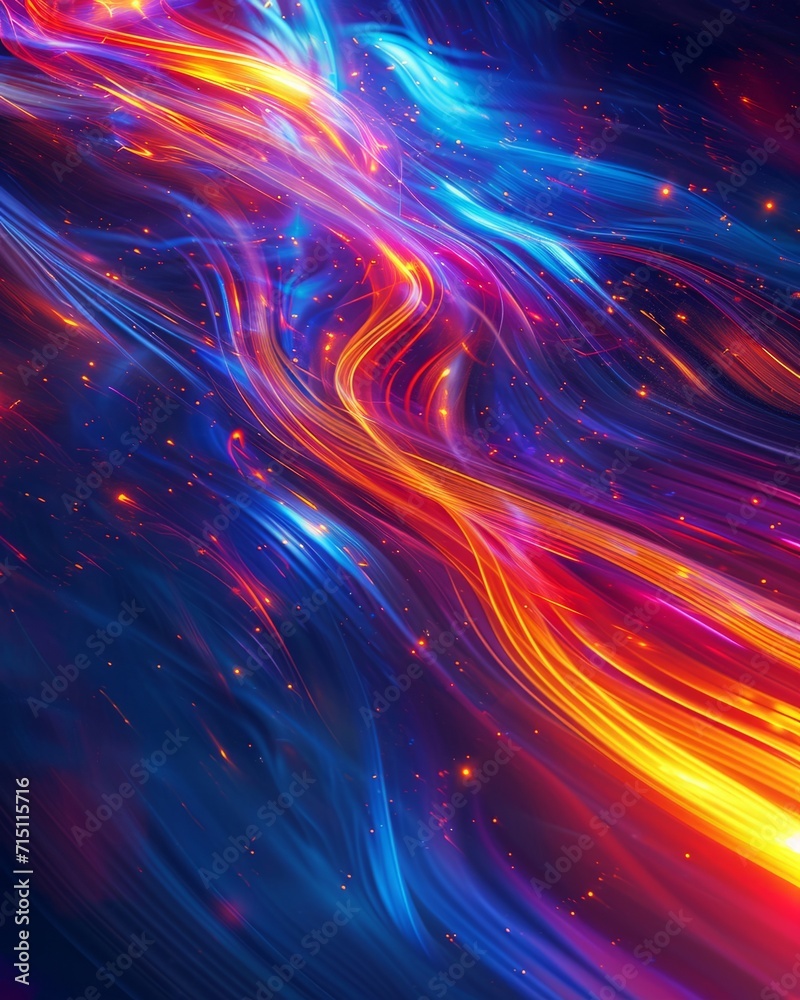 abstract color background with motion blurred lights and shadow, long ...