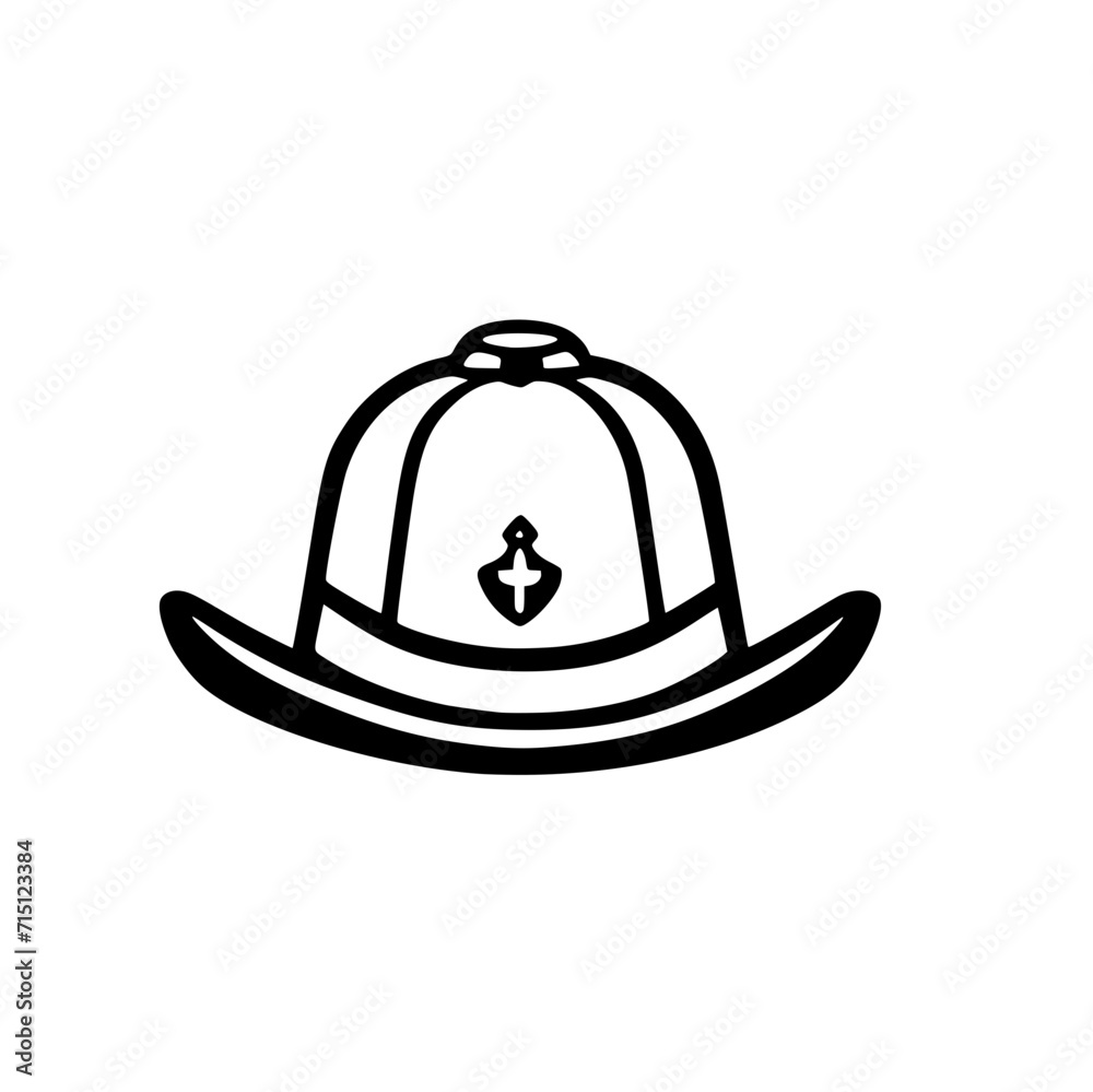 Shako Icon SVG Black And White Illustration Art Generative AI. Stock ...