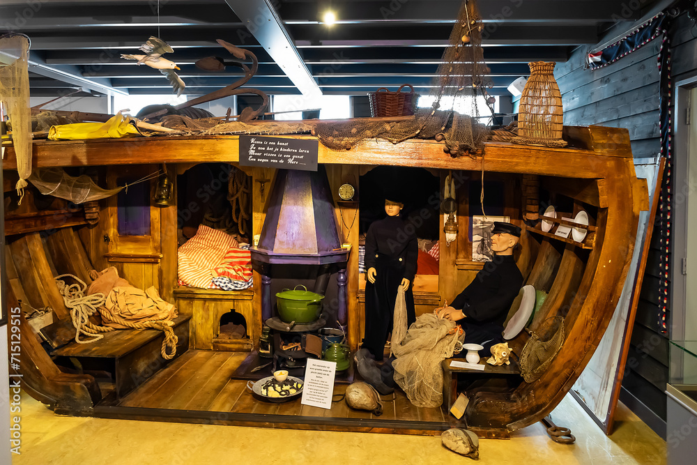 Interior of Volendams museum with the history of Volendam as its theme ...