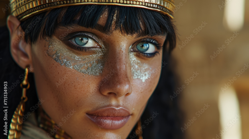 Beautiful Cleopatra, queen of the Ptolemaic Kingdom of Egypt. Stock ...