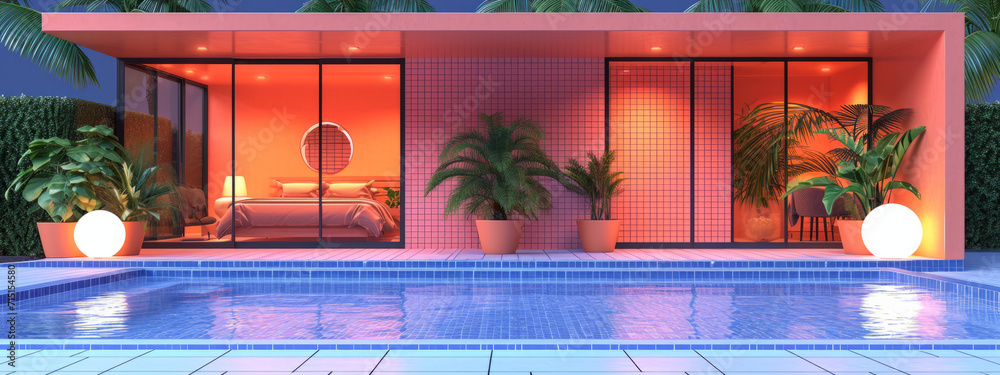 Expansive Swimming Pool Adjacent to Home Creates Ultimate Oasis for ...