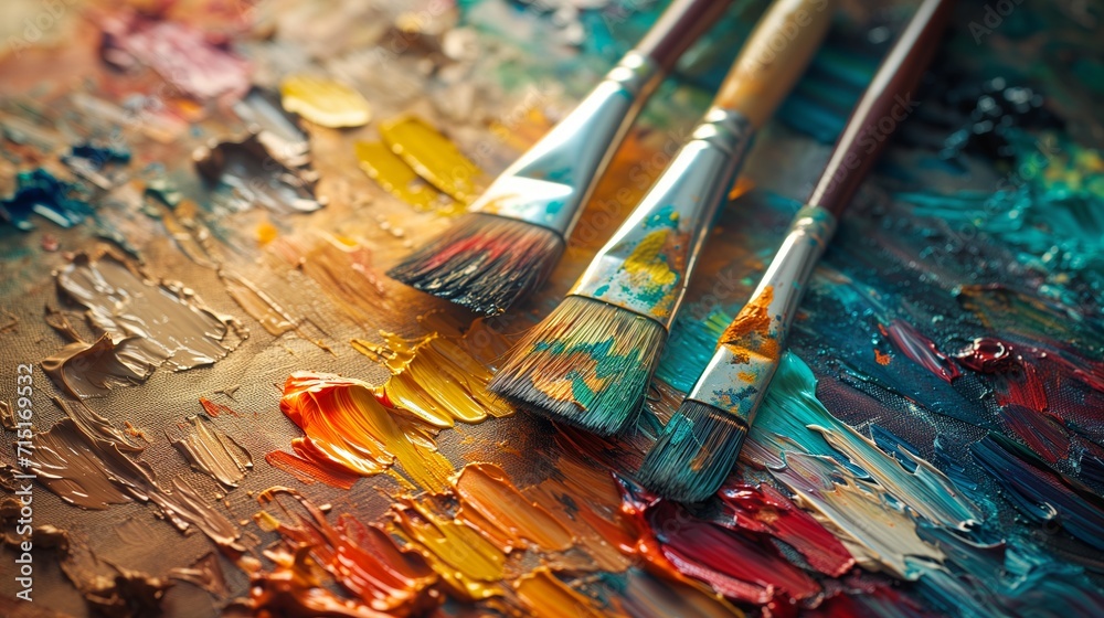 Artistic Tools Engaging visuals showcasing essential tools of the trade ...