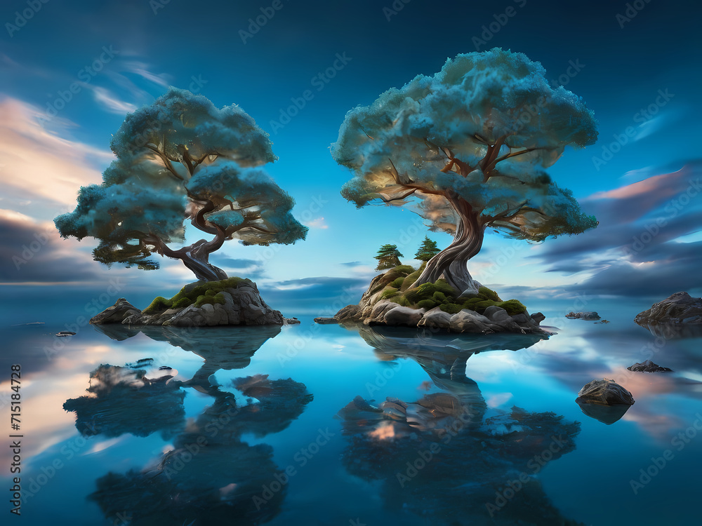 Immerse yourself in the surreal beauty of quantum bonsai trees ...