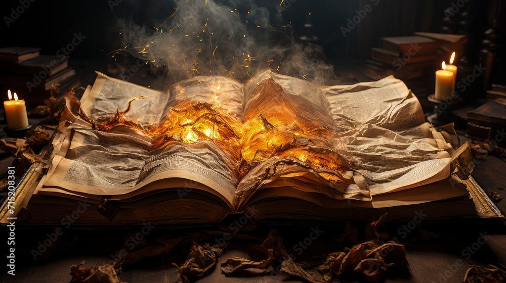 World book day, fantasy and leisure concept. 3D style illustration of a ...