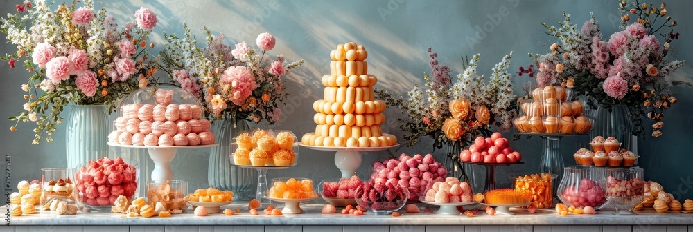 Candy Bar Table Sweets Cakes Dessert, Background HD, Illustrations ...