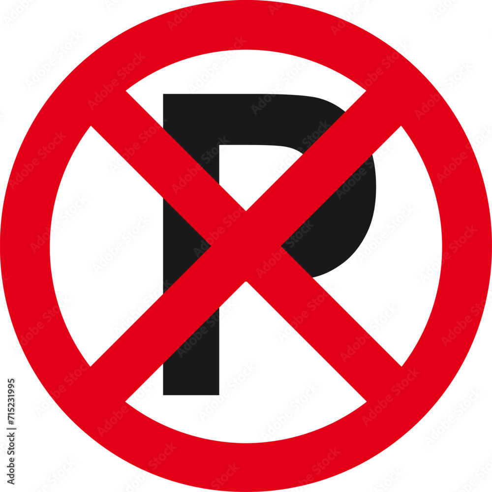 no parking or stopping on the road,Prohibiting sign,Traffic Sign ...