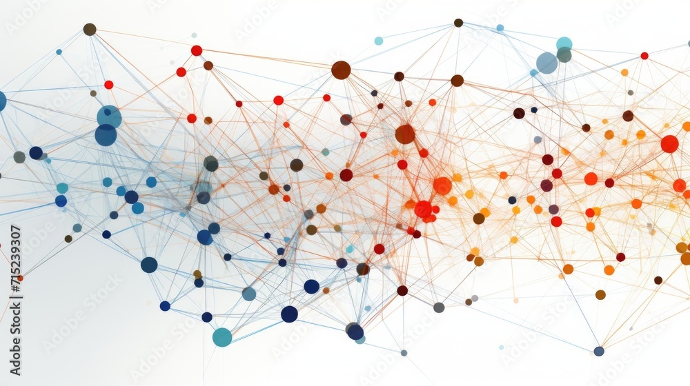 An upclose look at a graph representing the social network of a group ...