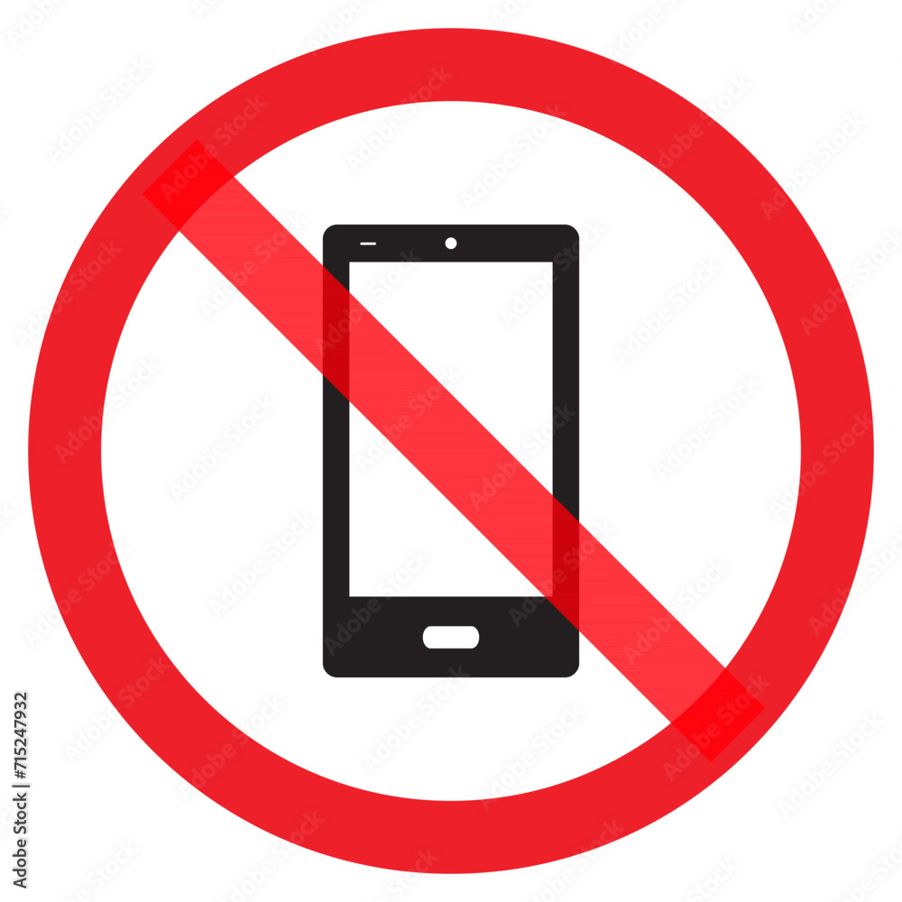 no phone sign, No phone vector icon, phone ban sign. prohibition icon ...