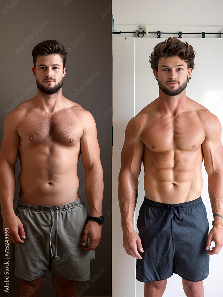 Before and after chubby to fit male transformation for social networks ...