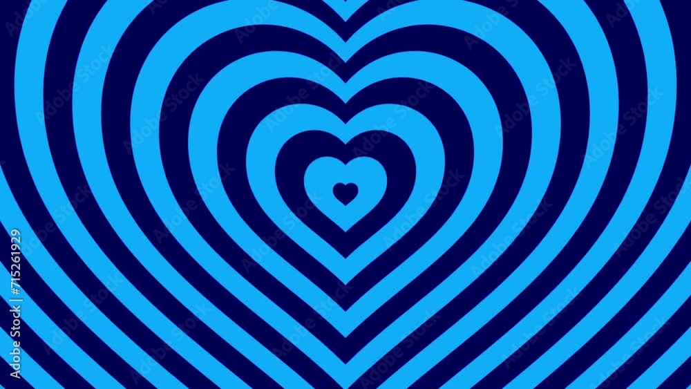 Vidéo Stock 4K loopable animated blue heart pattern background Gift and ...