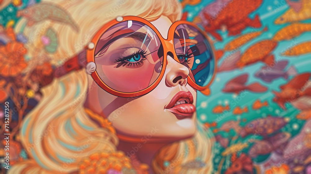 Golden Gaze Deep: Where Emerald Glows Embrace, a Sun-Kissed Soul Dives ...